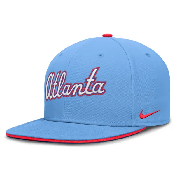 Nike Atlanta Braves City Connect True Dri-fit Mlb Fitted Baseball Cap - Blue