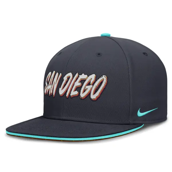 Nike San Diego Padres City Connect True Dri-fit Mlb Fitted Hat - Blue