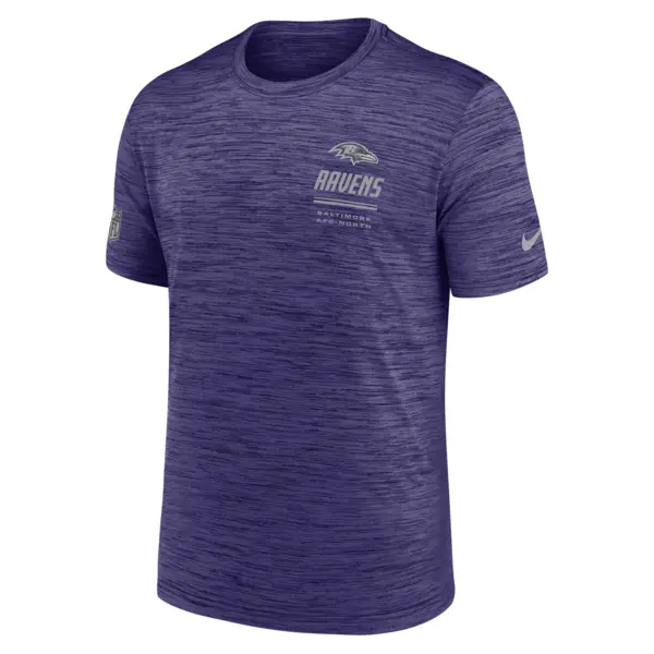 Nike Baltimore Ravens Sideline Team Issue Velocity Dri-fit Nfl T-shirt - Purple