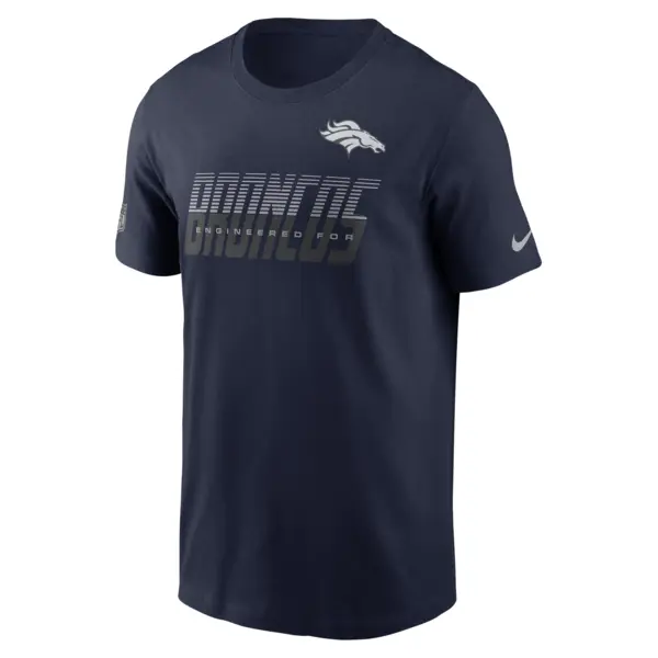 Nike Denver Broncos Sideline Team Issue Dri-fit Nfl T-shirt - Blue