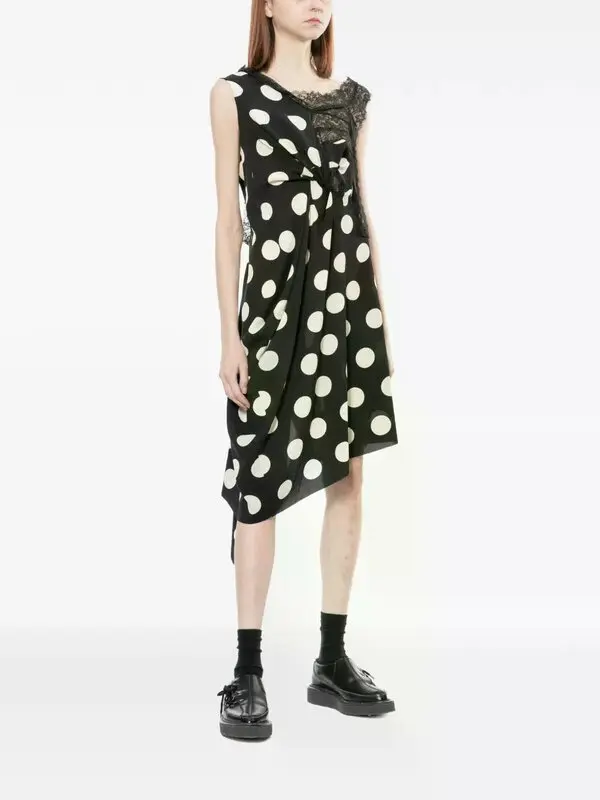 Junya Watanabe Polka-dot Dress - Black