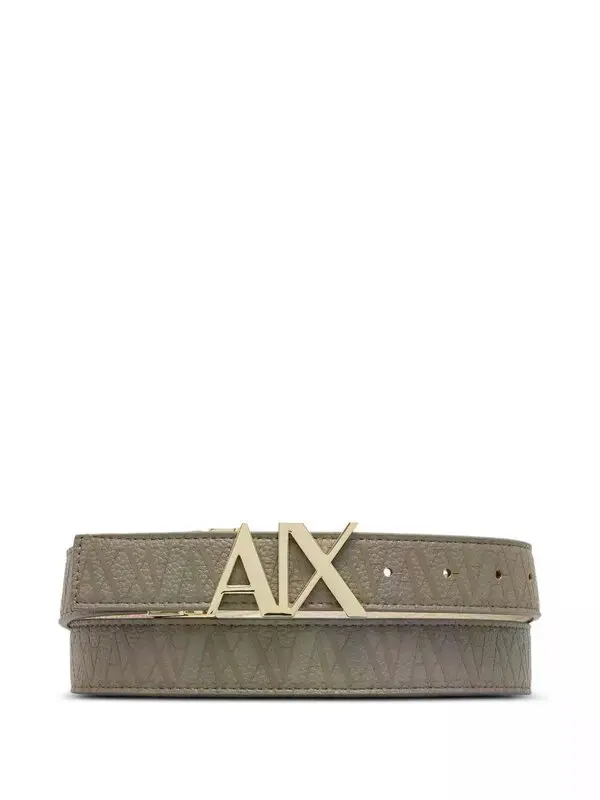 Armani Exchange Logo-buckle Belt - Neutrals