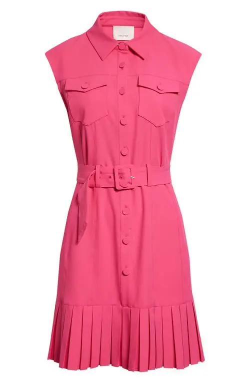 Cinq À Sept Doreen Belted Shirtdress - Beetroot Purple