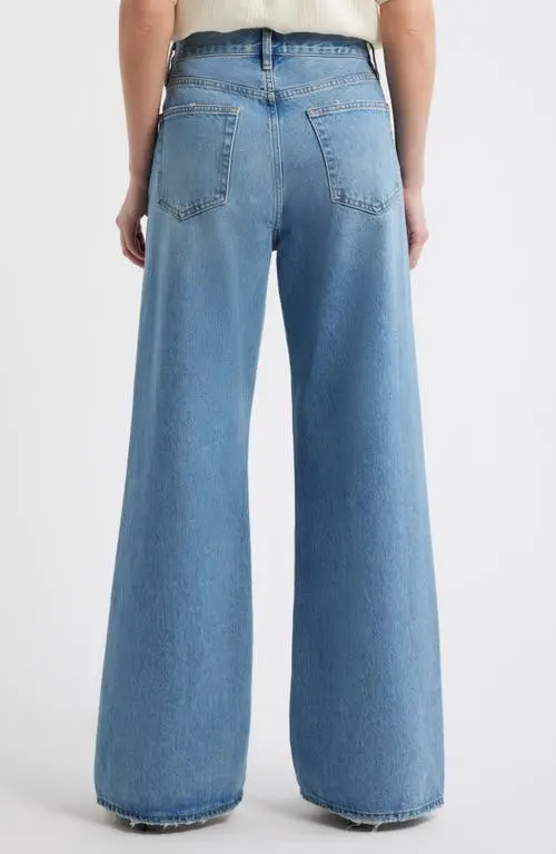 FRAME Loose Ripped Wide Leg Jeans - Sundrop