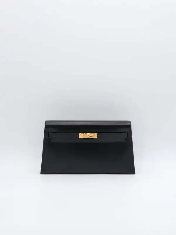 Hermès Kelly Box Gold Hardware - Black