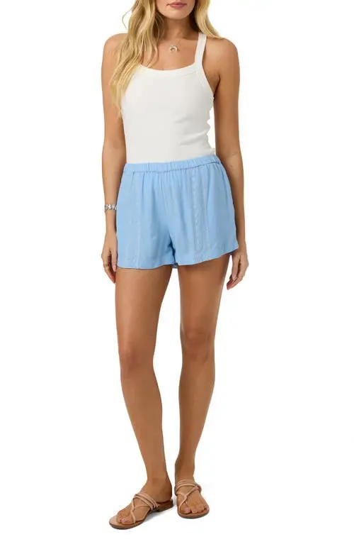 O'Neill Farren Linen Blend Shorts - Blue Glass