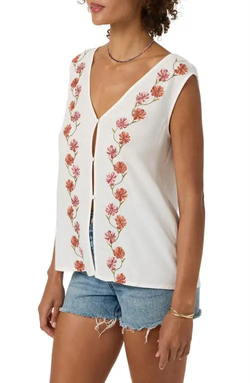 O'Neill Farren Embroidered Floral Sleeveless Top