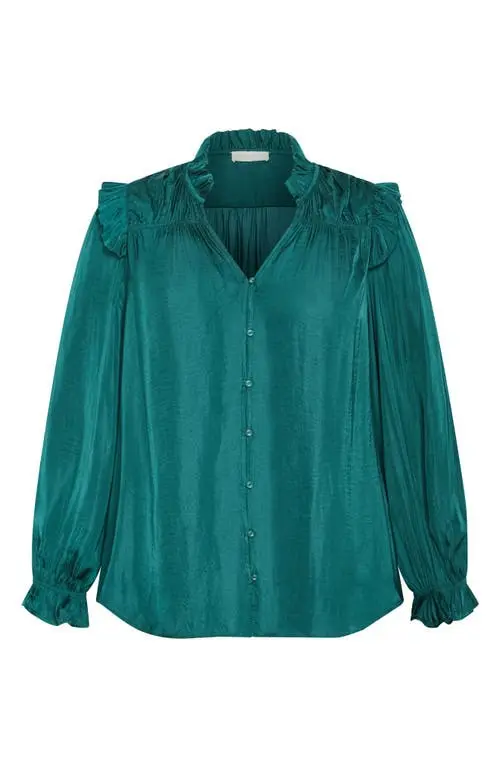 City Chic Jocelyn Ruffle Gathered Top