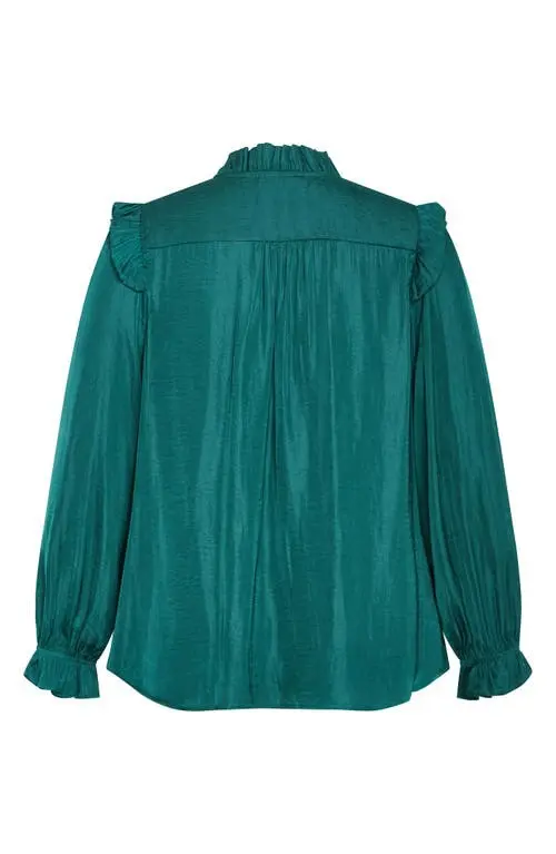 City Chic Jocelyn Ruffle Gathered Top