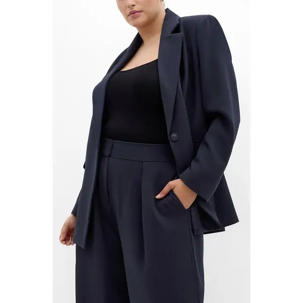 City Chic Tori Blazer - Navy