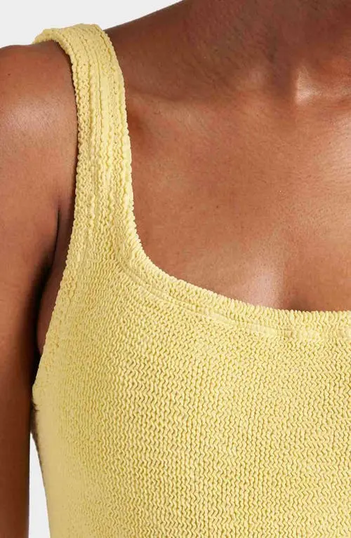 Hunza G Square Neck One-piece Swimsuit - Butter