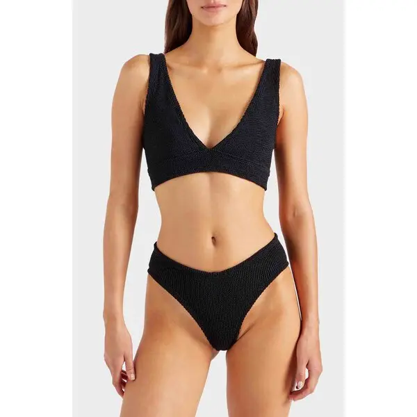Hunza G Angel Two-piece Bikini Swimsuit - Black