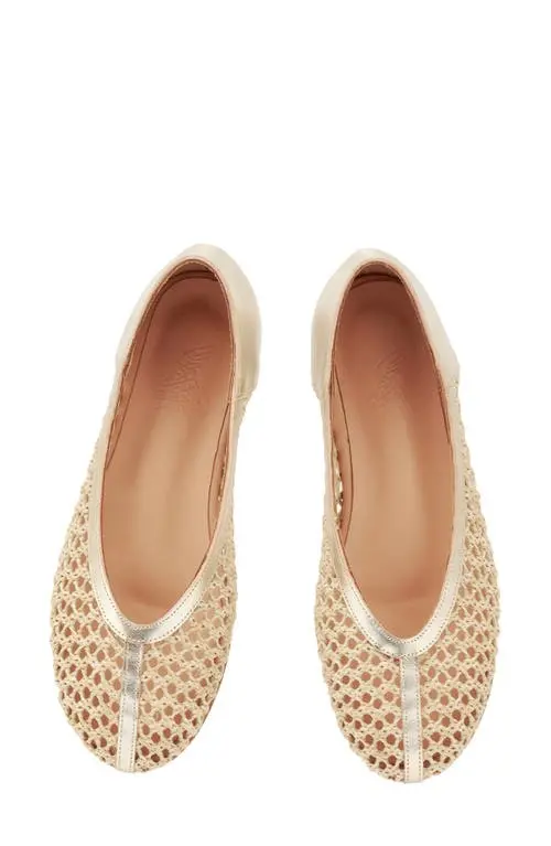 ANCIENT GREEK SANDALS Aeropi Raffia Flat
