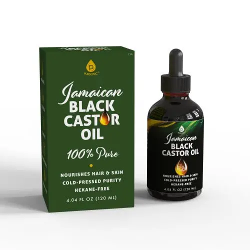 PURSONIC Jamaican Castor Oil100% Pure - Black