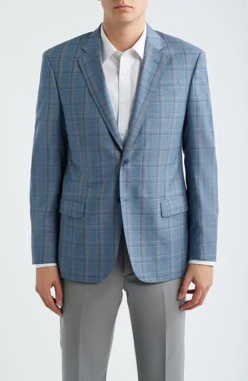 Emporio Armani Check Virgin Wool Sport Coat - Dusty Teal
