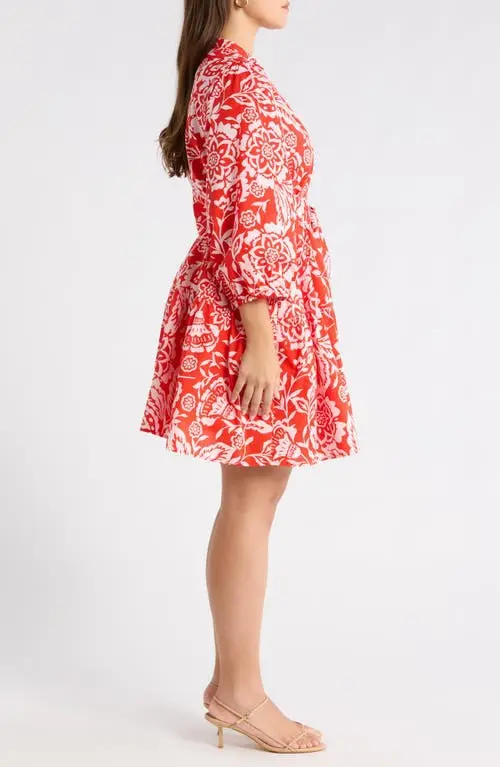 SUGARLIPS Floral Leola Cotton Mini Shift Dress