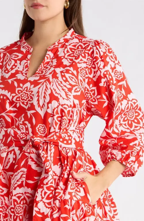 SUGARLIPS Floral Leola Cotton Mini Shift Dress