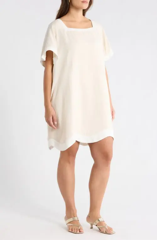 SUGARLIPS Gizelle Scallop Shift Minidress