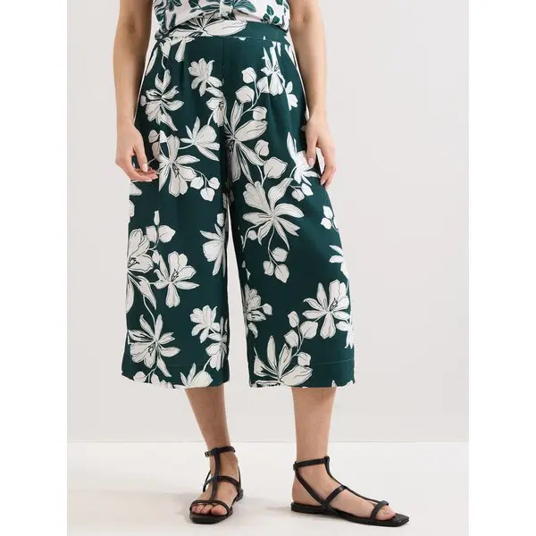 PHASE EIGHT Josie Culotte Crop Trousers - Green