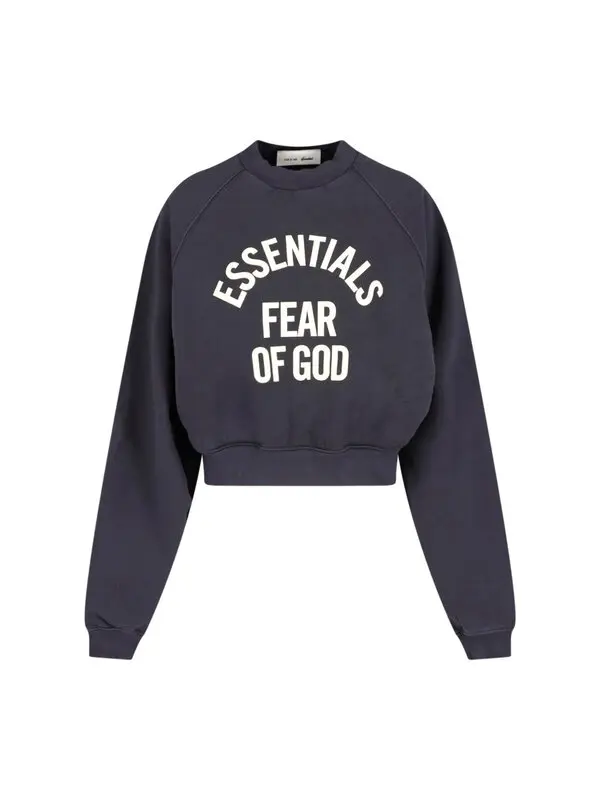 Fear Of God Campus 90s" Crop Hoodie - Black