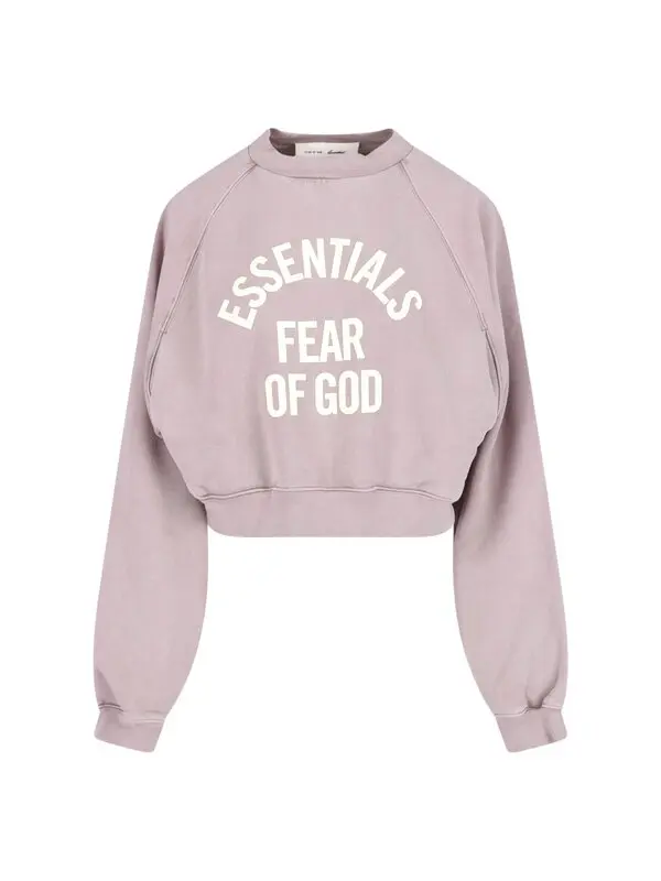 Fear Of God Campus 90s" Crop Hoodie - Purple