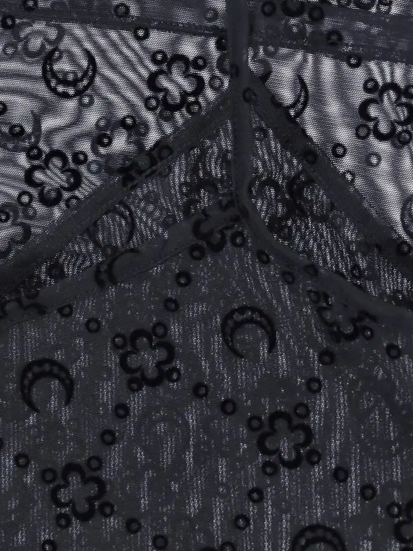MARINE SERRE Monogram Flock Top - Black
