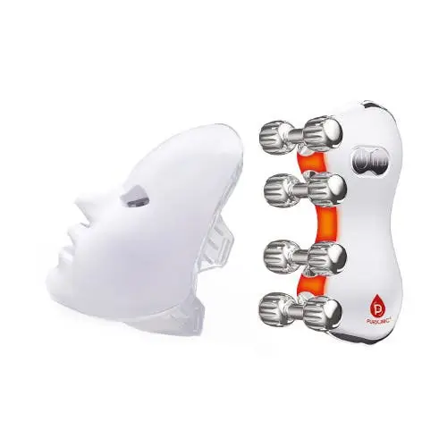 PURSONIC 5-in-1 Led Roller Massager & 7-in-1 Led Face Mask - White