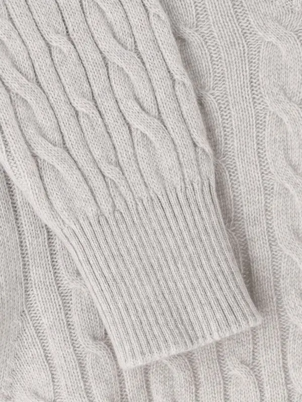 Loro Piana Cashmere Cable Knit Sweater - Gray