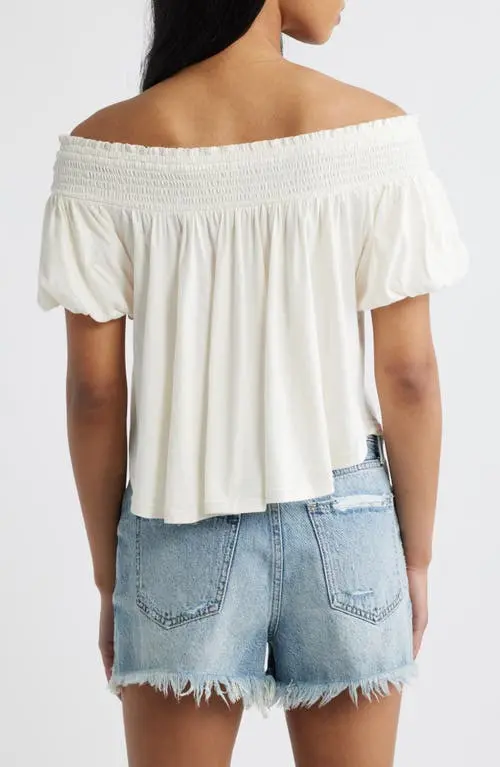 Free People Mabel Off-the-shoulder Top - Sugar Swizzle