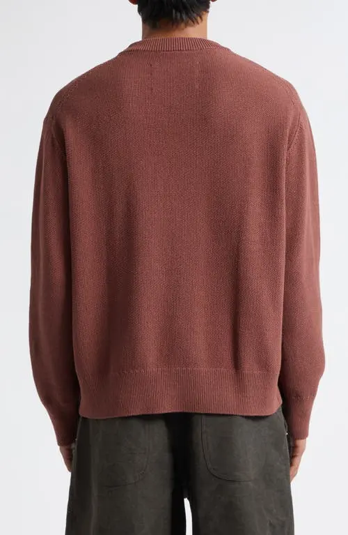 SONG FOR THE MUTE Seed Stitch Oversize Cotton Sweater