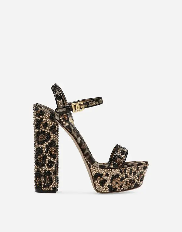 Dolce & Gabbana Leopard-print Platform Sandals - Animal Print