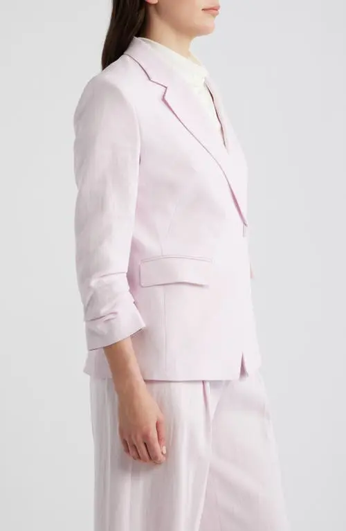 BOSS Jia Slim-fit Linen-blend Double-breasted Blazer