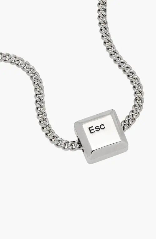 YOJ Plated Esc Pendant Necklace