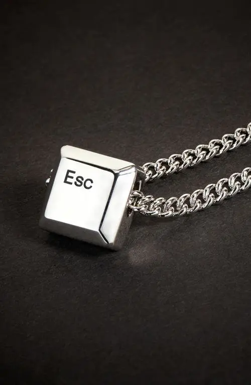 YOJ Plated Esc Pendant Necklace