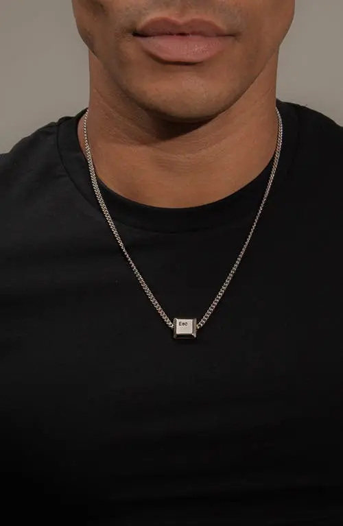 YOJ Plated Esc Pendant Necklace