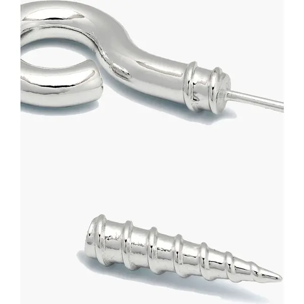 YOJ Single Pin-inspired Sterling Earring - Silver