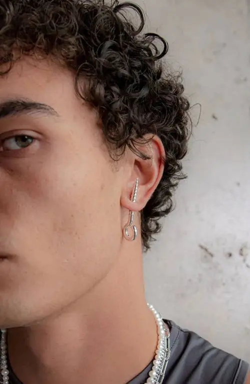 YOJ Single Pin-inspired Sterling Earring