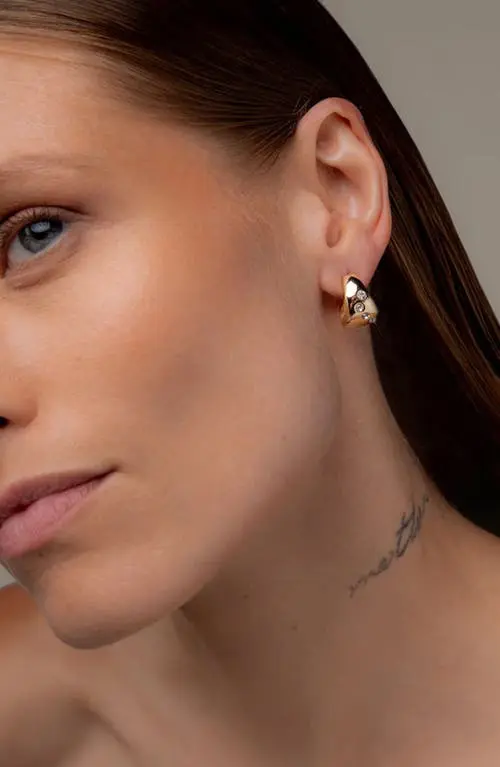 YOJ Remeni Crystal Hoop Earrings