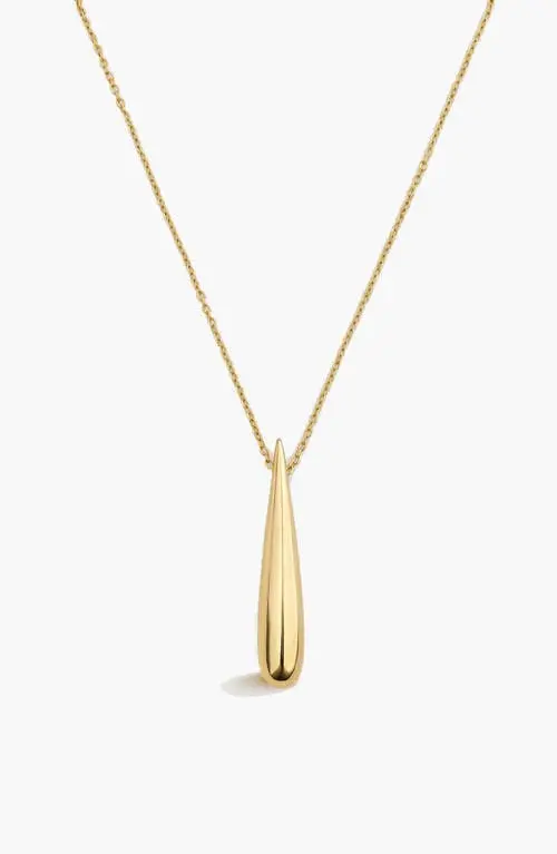 YOJ Eos Teardrop Necklace In Polished Or Plated - Gold