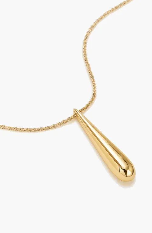 YOJ Eos Teardrop Necklace In Polished Or Plated - Gold