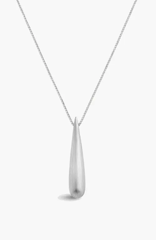 YOJ Eos Teardrop Necklace In Polished Or Plated - Silver