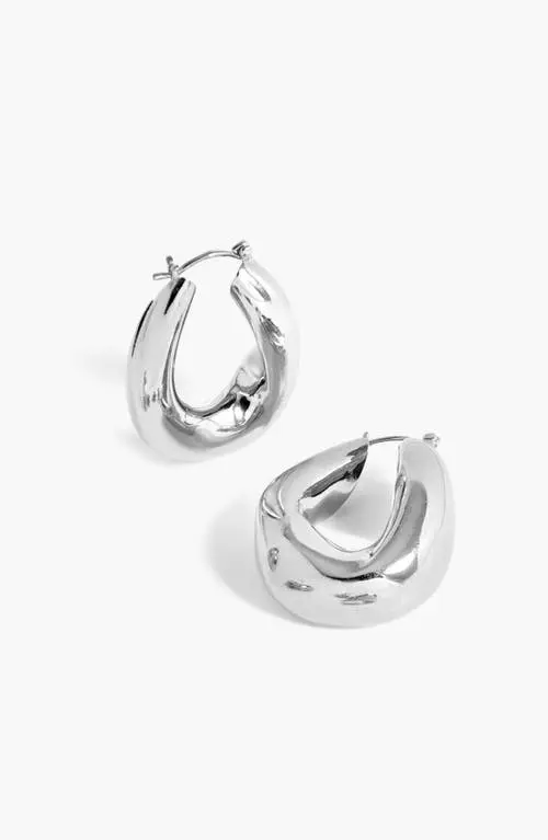 YOJ Midi Chubby Twisted Hoop Earrings