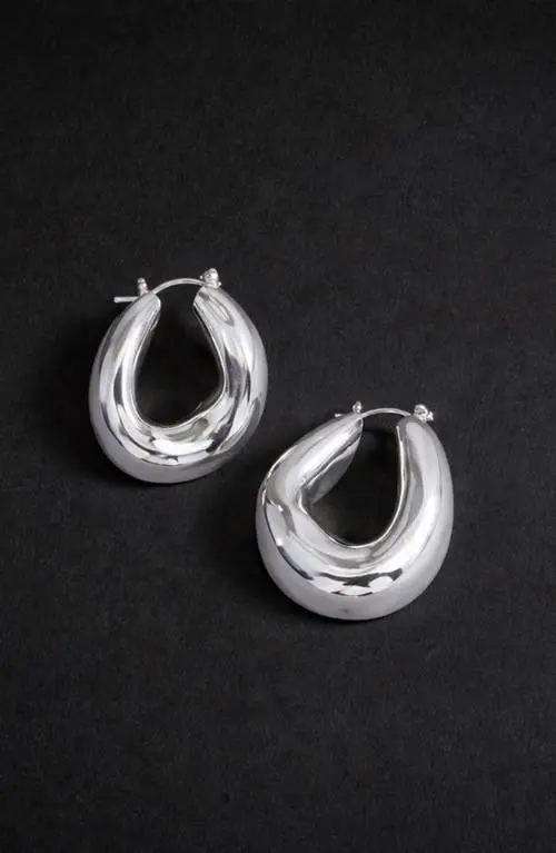 YOJ Midi Chubby Twisted Hoop Earrings