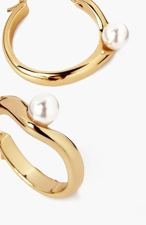 YOJ Pearl Hoop Earrings