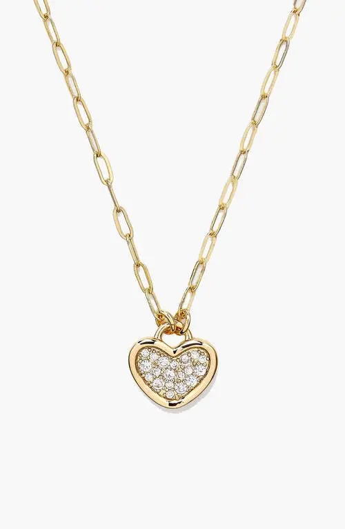 YOJ Link Heart Pave Short Necklace