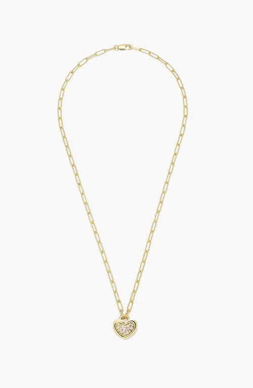 YOJ Link Heart Pave Short Necklace