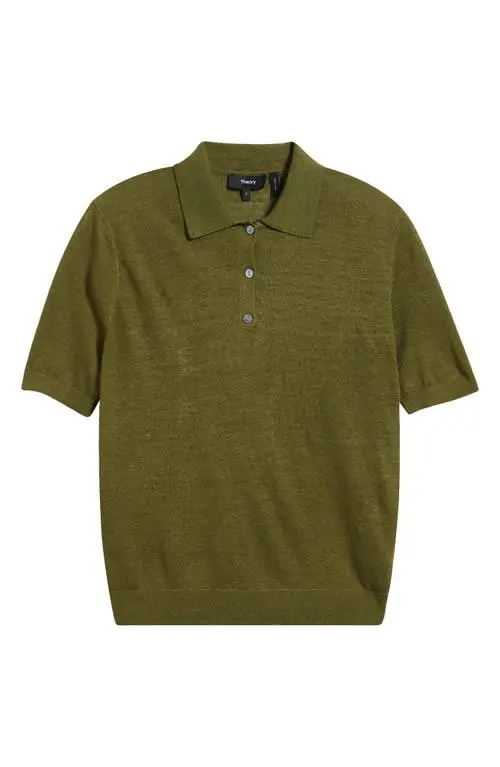 Theory Semisheer Linen Blend Polo