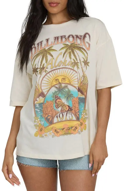 BILLABONG Forever Dawn Graphic Cotton T-shirt - White Cap