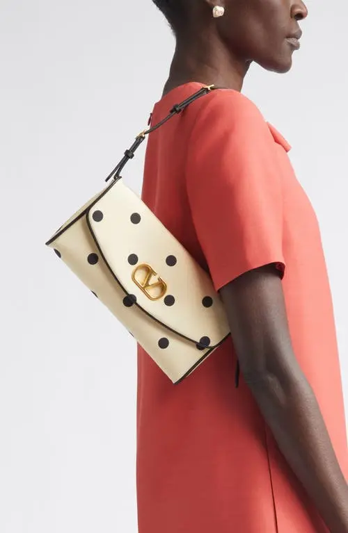 Valentino Garavani Devain Polka Dot Silk Clutch