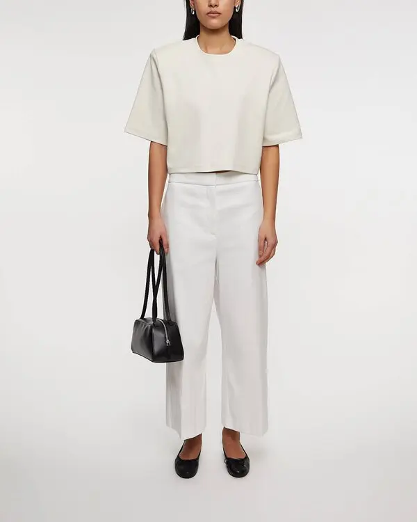JOSEPH Trousers Temple Light Gabardine Stretch - Ivory